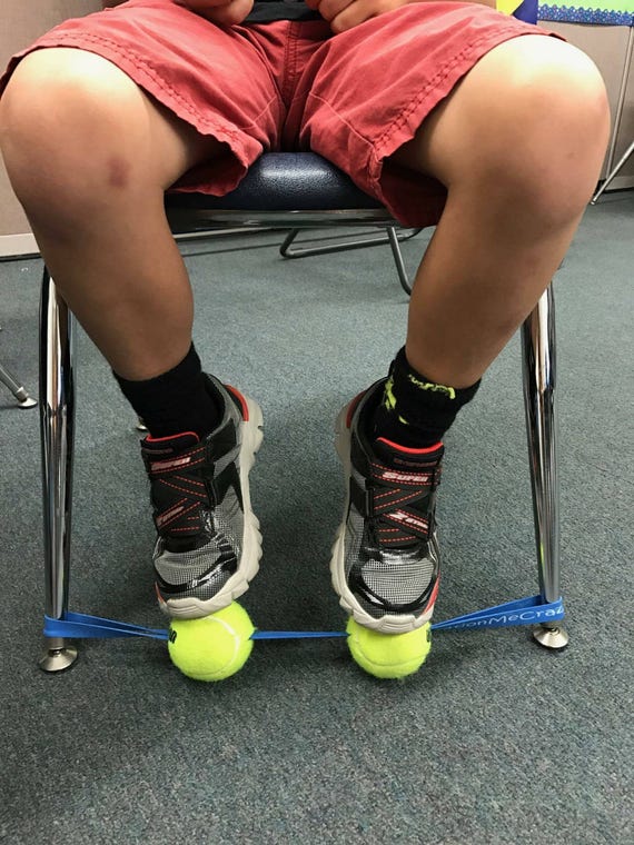 School / Home Sensory Fidget for the Feet Black Band / Neon - Etsy