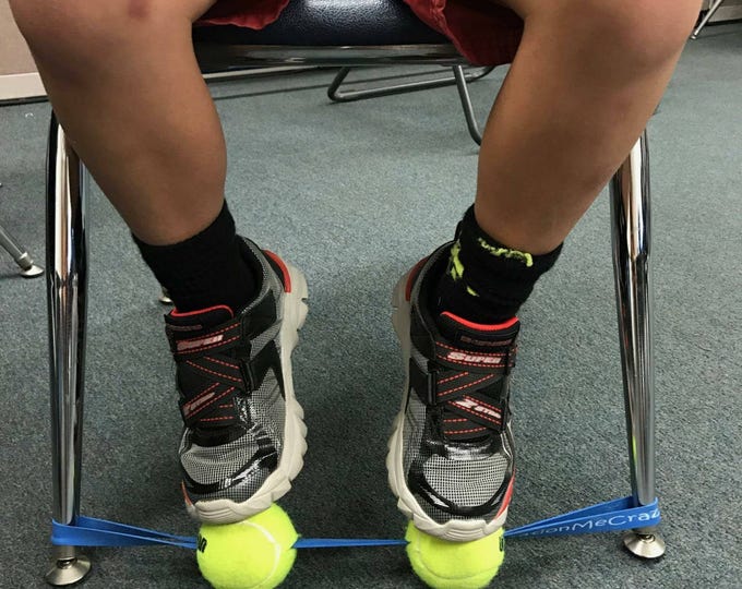 Sensory Fidget Foot Rest: Black Band, Neon Balls - Focus Aid - Etsy