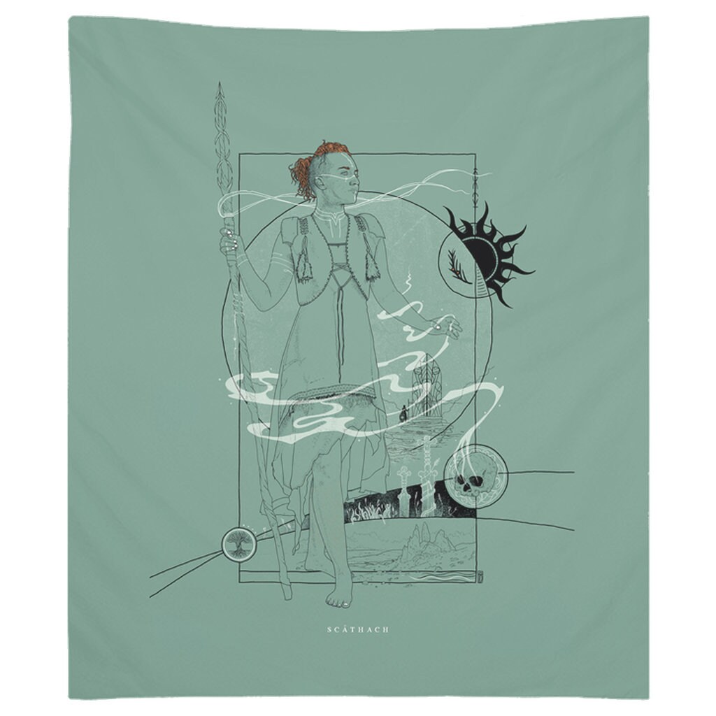 Scathach Scottish Celtic Warrior Goddess Tapestry - Etsy
