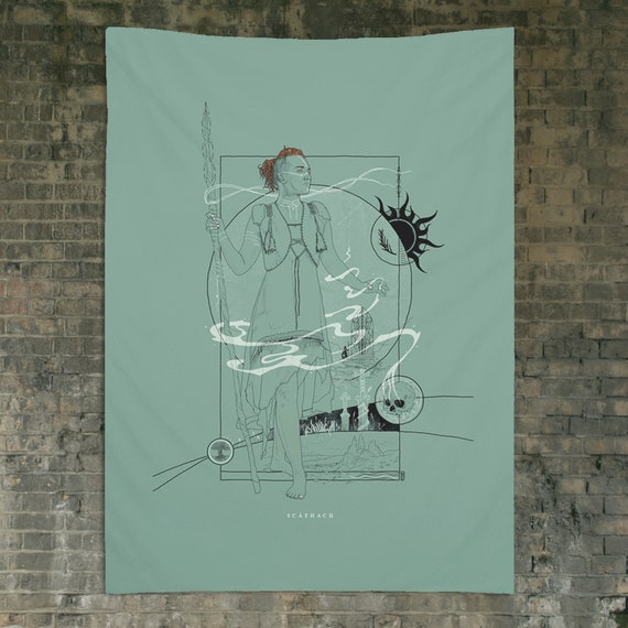 Scathach Scottish Celtic Warrior Goddess Tapestry - Etsy