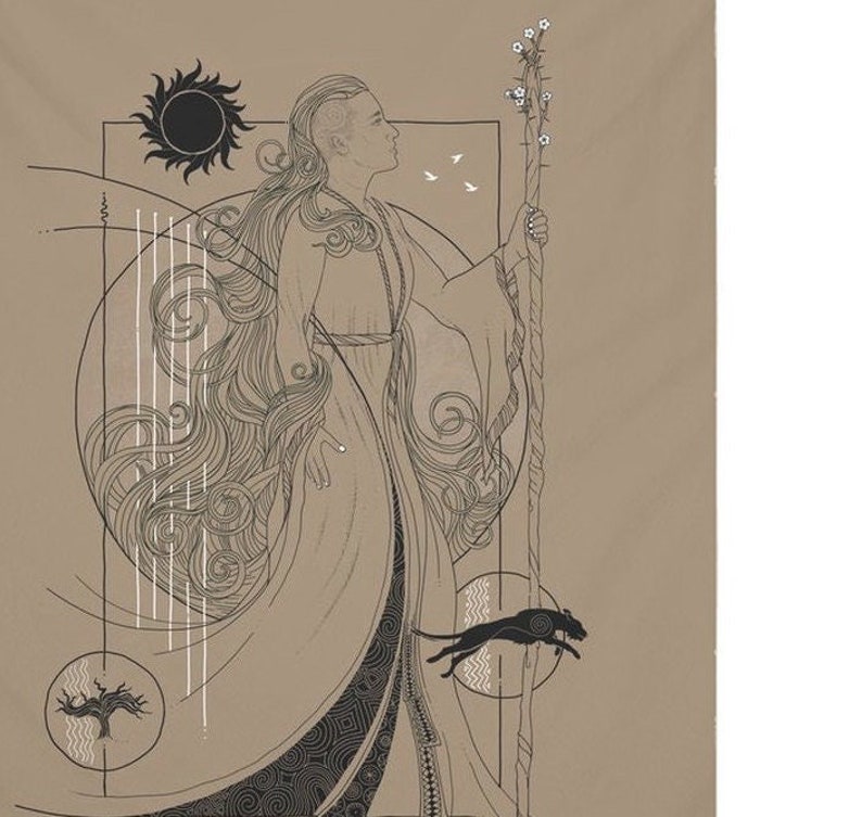 Ériu Goddess of Ireland by the Sun Wall Hanging - Etsy