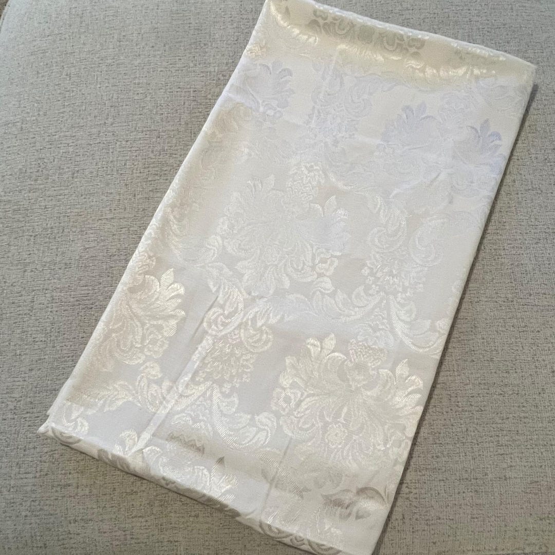 Ivory Damask Tablecloth Formal Dining Event Decor Holiday 102" X 62 ...