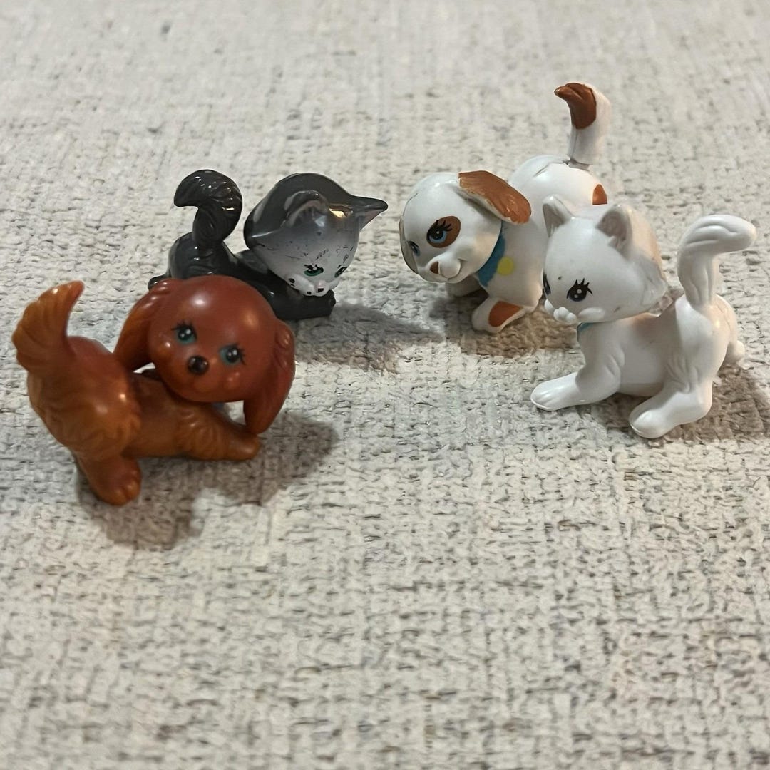 Kenner Littlest Pet Shop Cats Dogs Set of 4 Vintage Figures Toys 1993 ...
