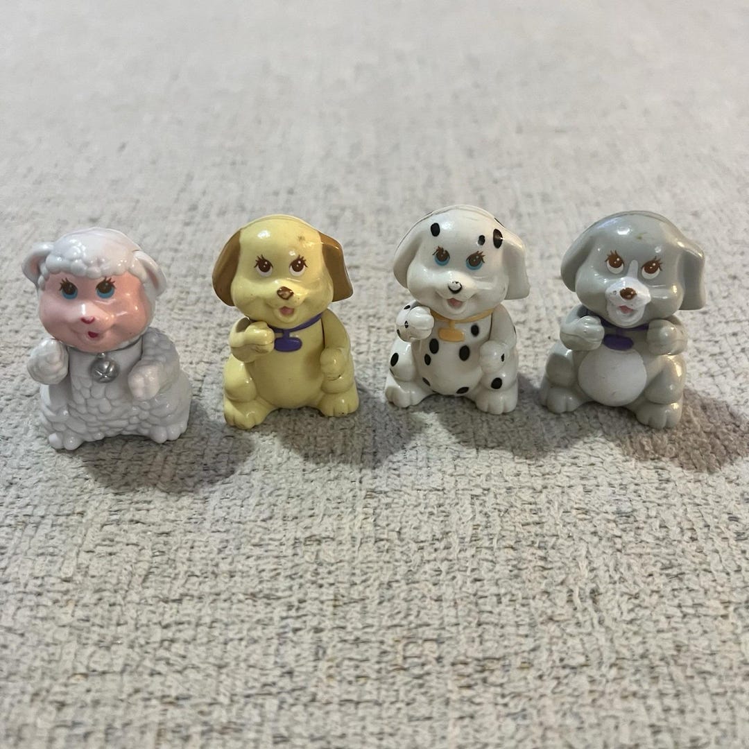 Kenner Itzy Bitzy Pals Pick Your Pet Lamb & 3 Dogs Vintage 1993 Figures ...