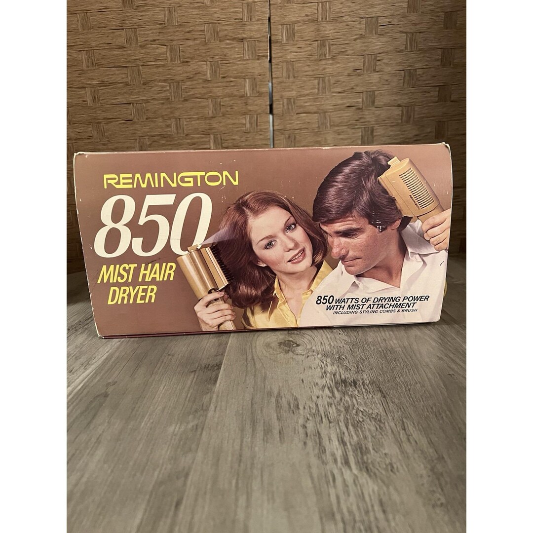 Vintage Remington 850 Mist Hairdryer Complete Open Box Instructions ...
