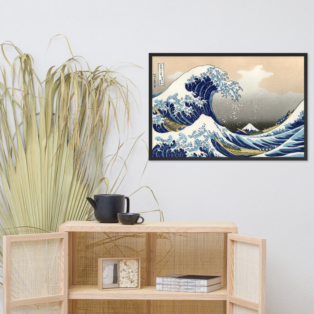 Hokusai's the Great Wave at Kanagawa Framed Photo Paper Poster - Etsy