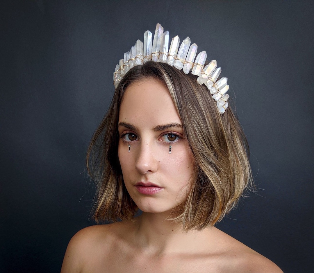 The Princess Mononoke Crown [angel Aura Raw Crystal Quartz Crown] White ...