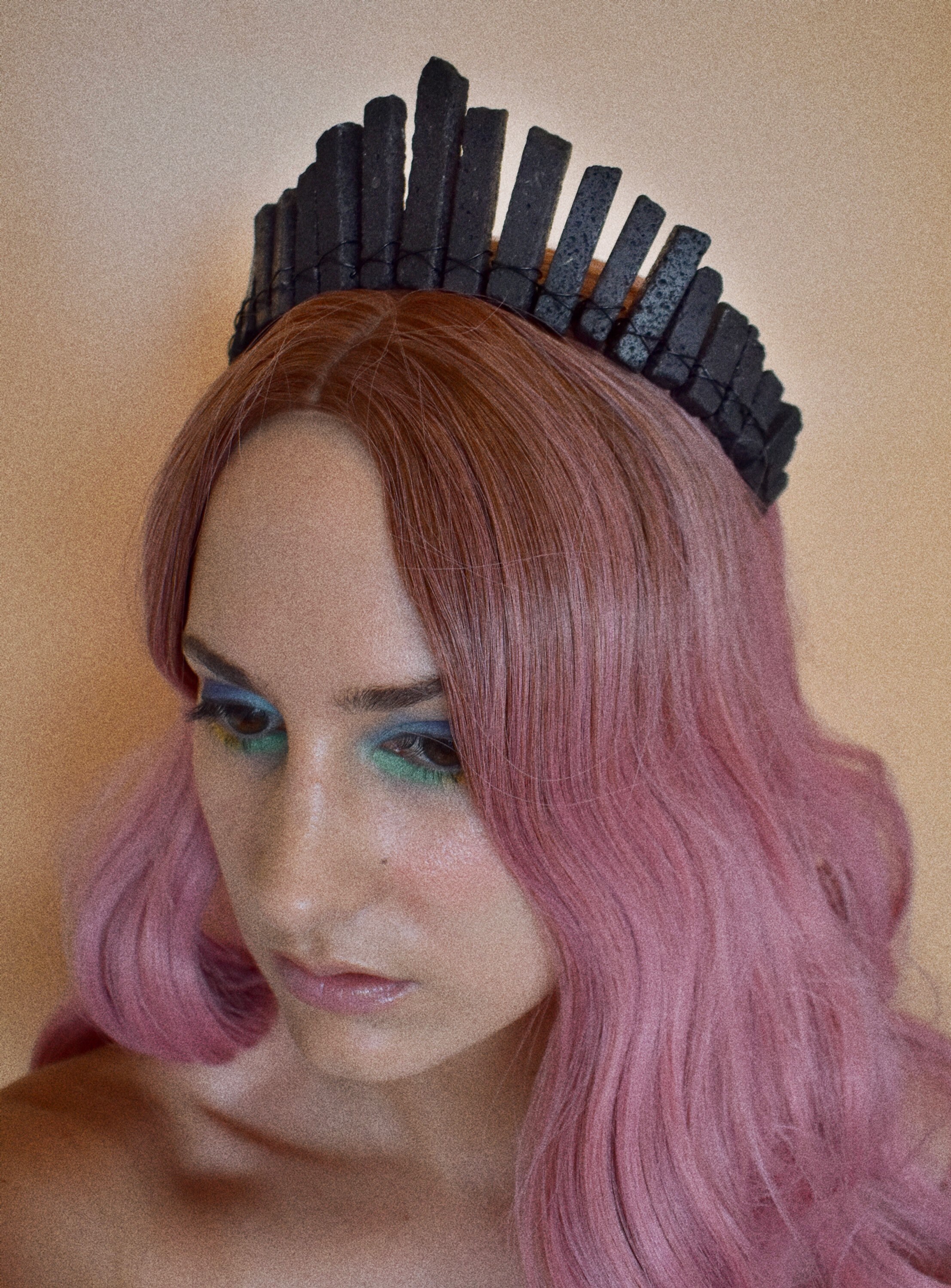 The Black Lava Crown goth Crystal Crown Goth Crown Witch | Etsy