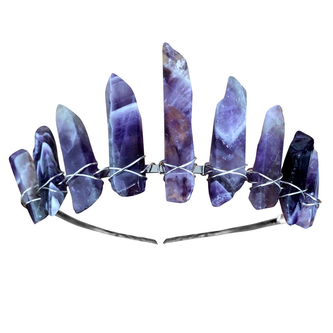 The Dark Amethyst Crown, Festival Crown, Purple Tiara, Goddess Crown ...