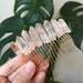 Rose Crystal Quartz Comb, Pink Mystic Quartz Comb, Crystal Quartz Bun ...