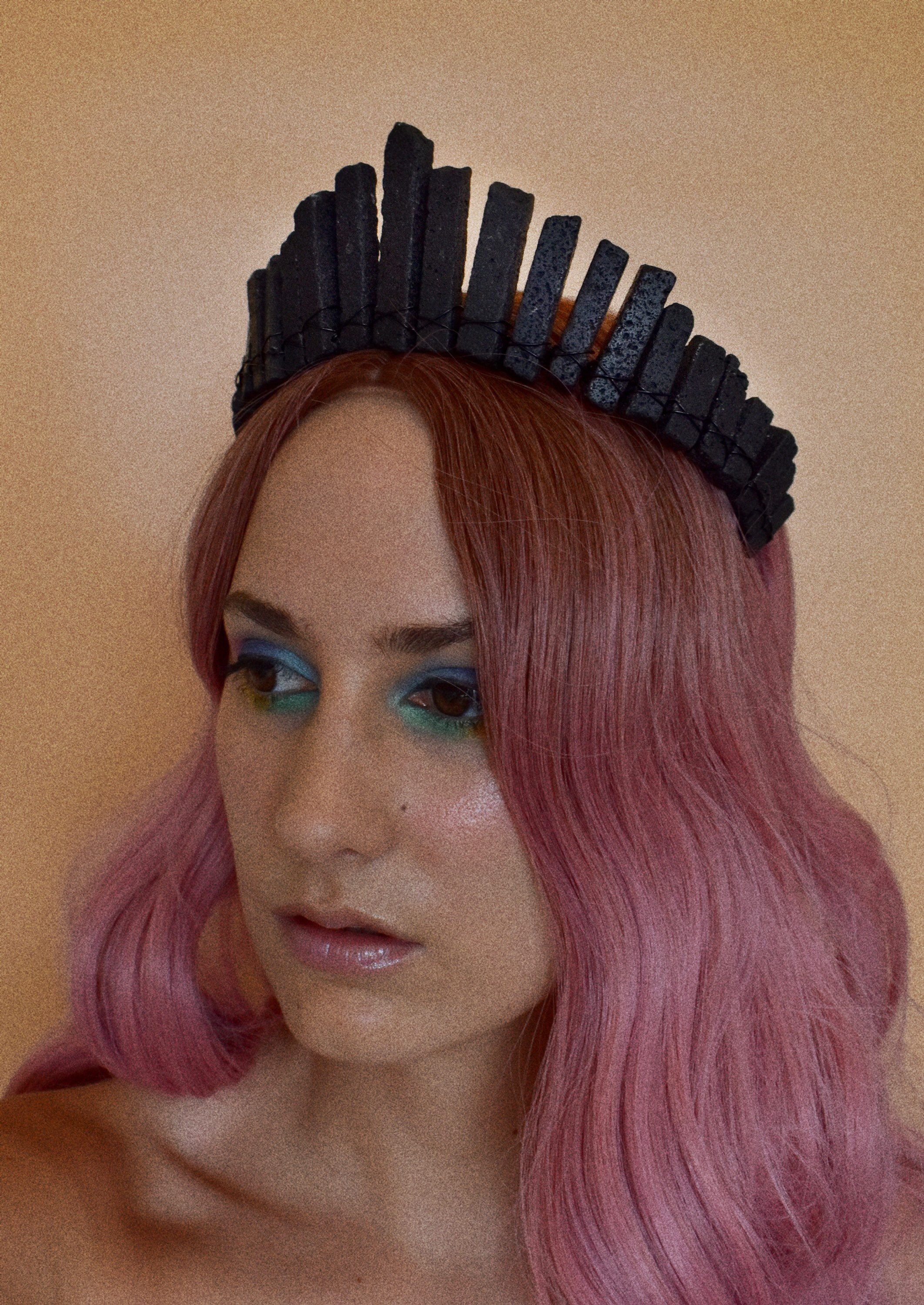 The Black Lava Crown goth Crystal Crown Goth Crown Witch | Etsy