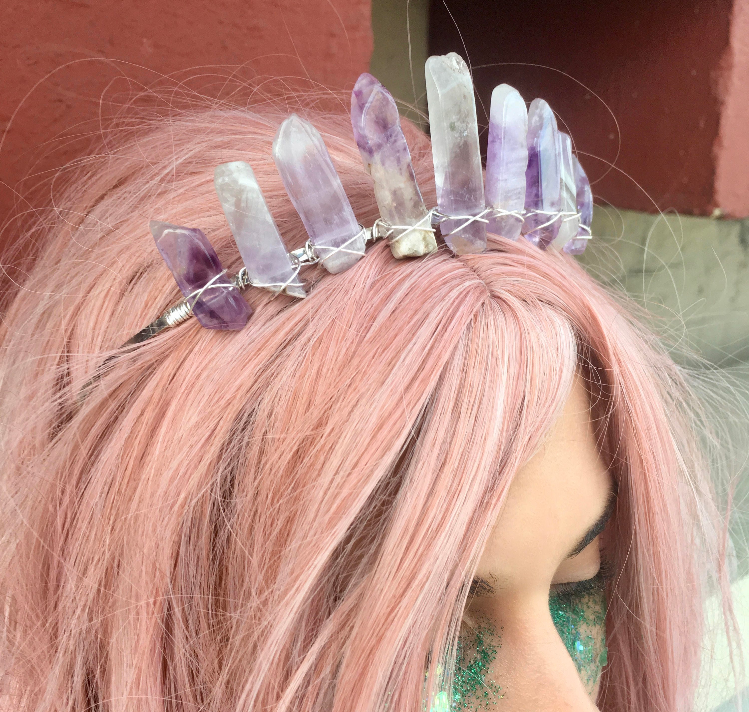 The Light Amethyst Crown Mermaid Crown Festival Crown | Etsy