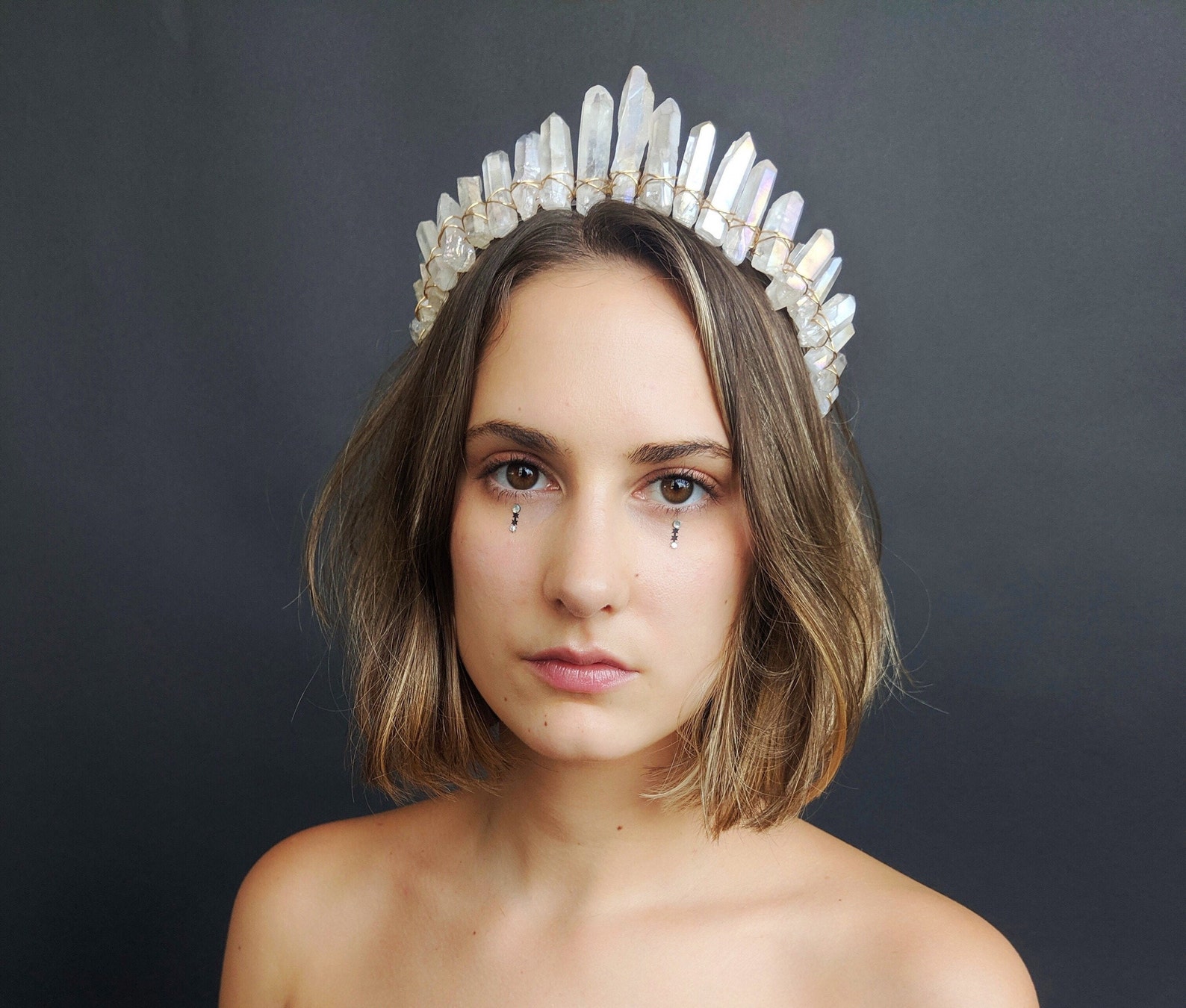 The Princess Mononoke Crown angel Aura Raw Crystal Quartz - Etsy Canada