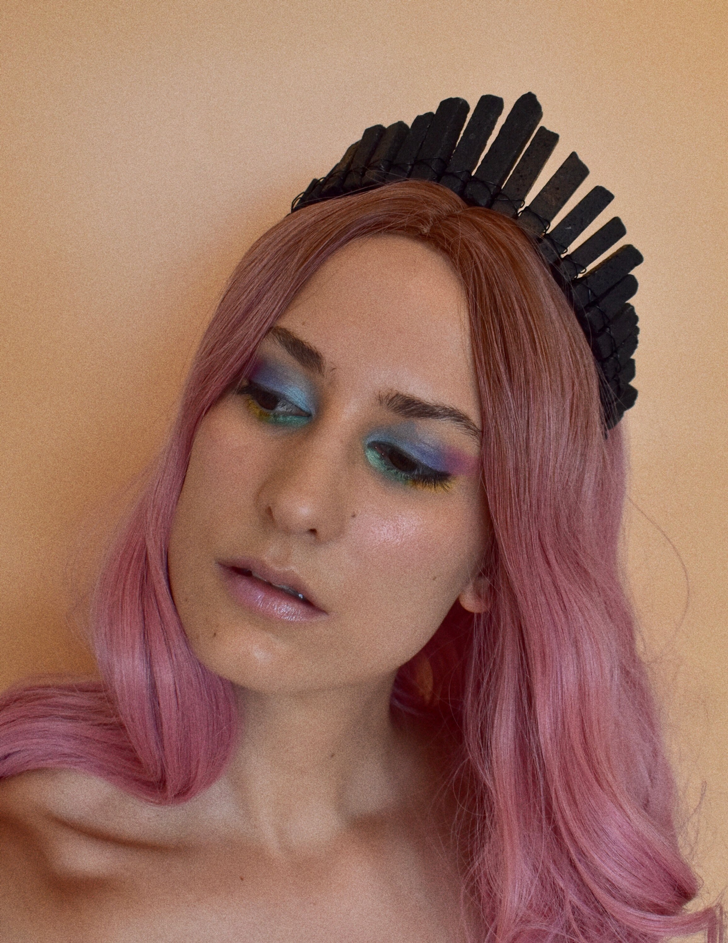 The Black Lava Crown goth Crystal Crown Goth Crown Witch | Etsy