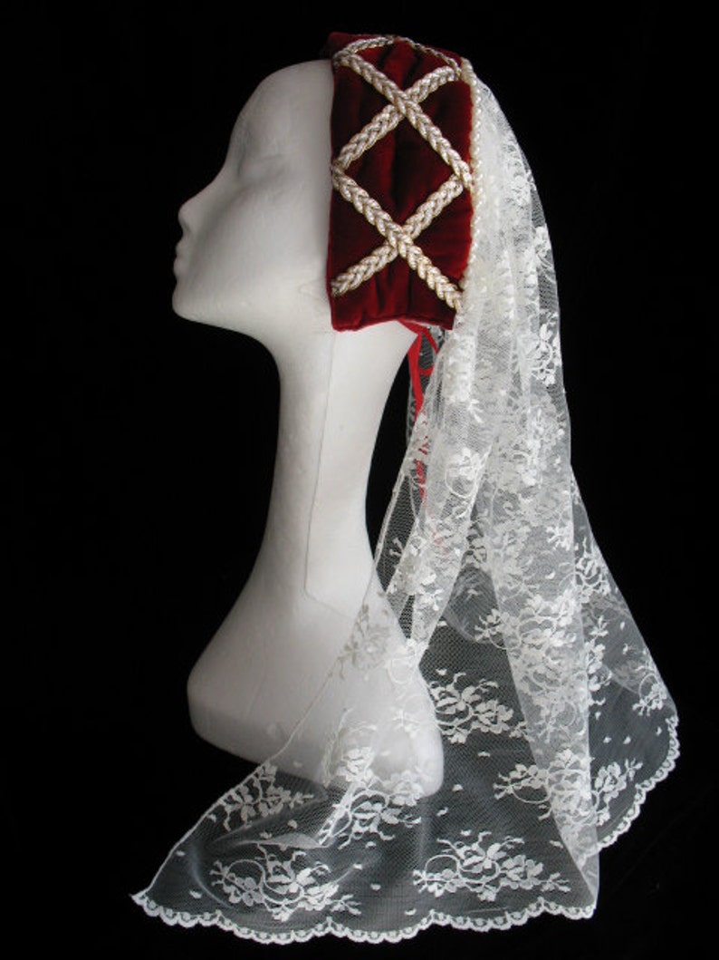 Neuer roter Samt Renaissance Mittelalter Tudor Elizabethaner Cosplay ...