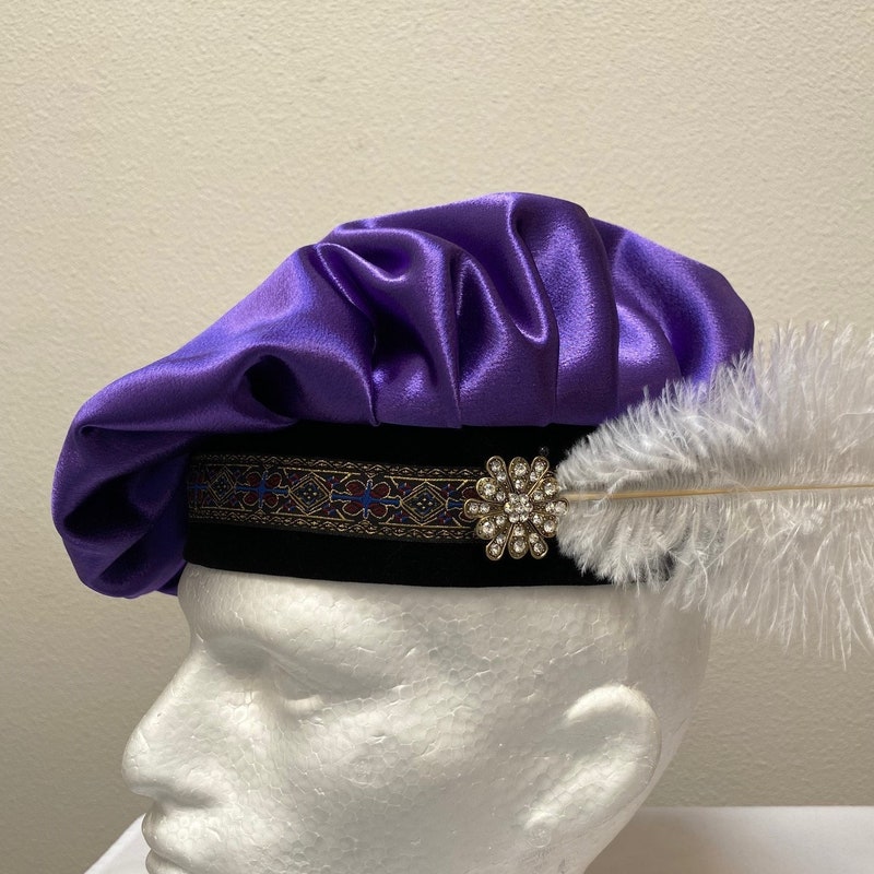 Tudor Hat Purple - Etsy