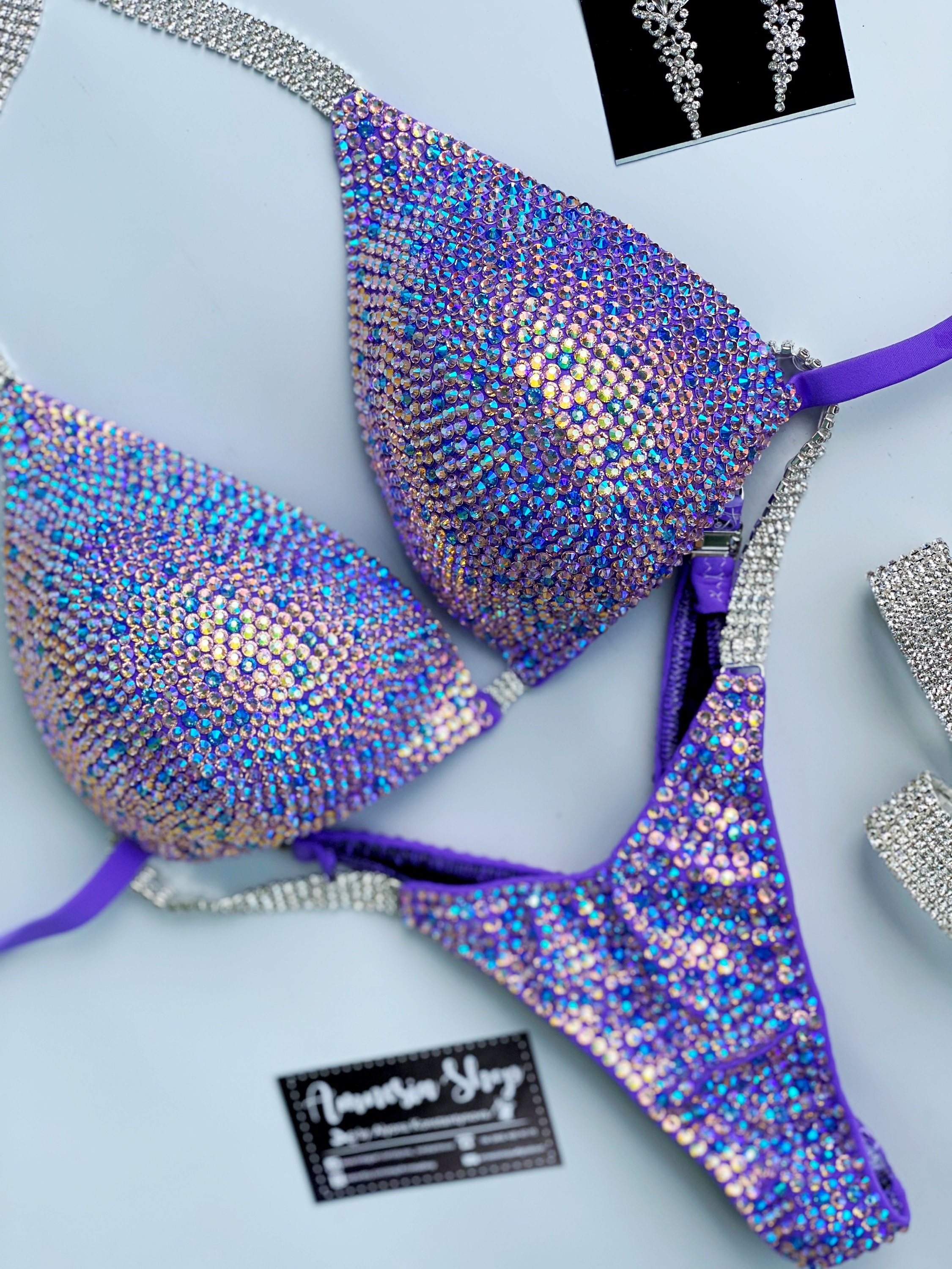 Competition Set Rhinestone Fitness NPC IFBB WBFF | Etsy