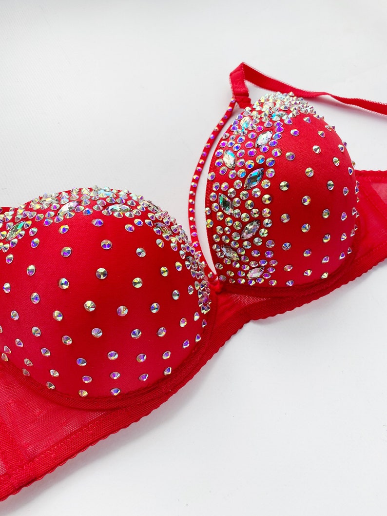 Sexy Bra Bra Rhinestones Rave Bra Party Bra Sexy Women - Etsy