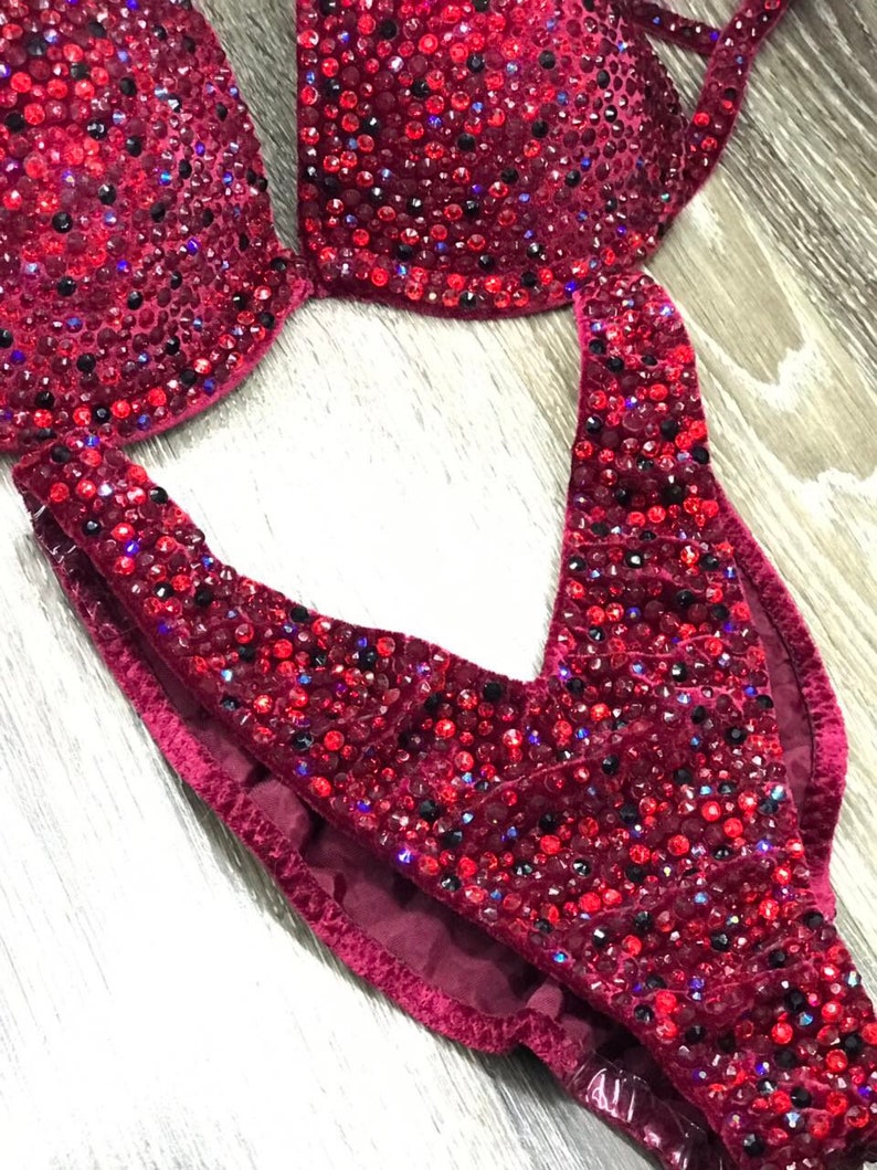 Red Bikini Bikini Gradient Competition Bikini Bikini | Etsy