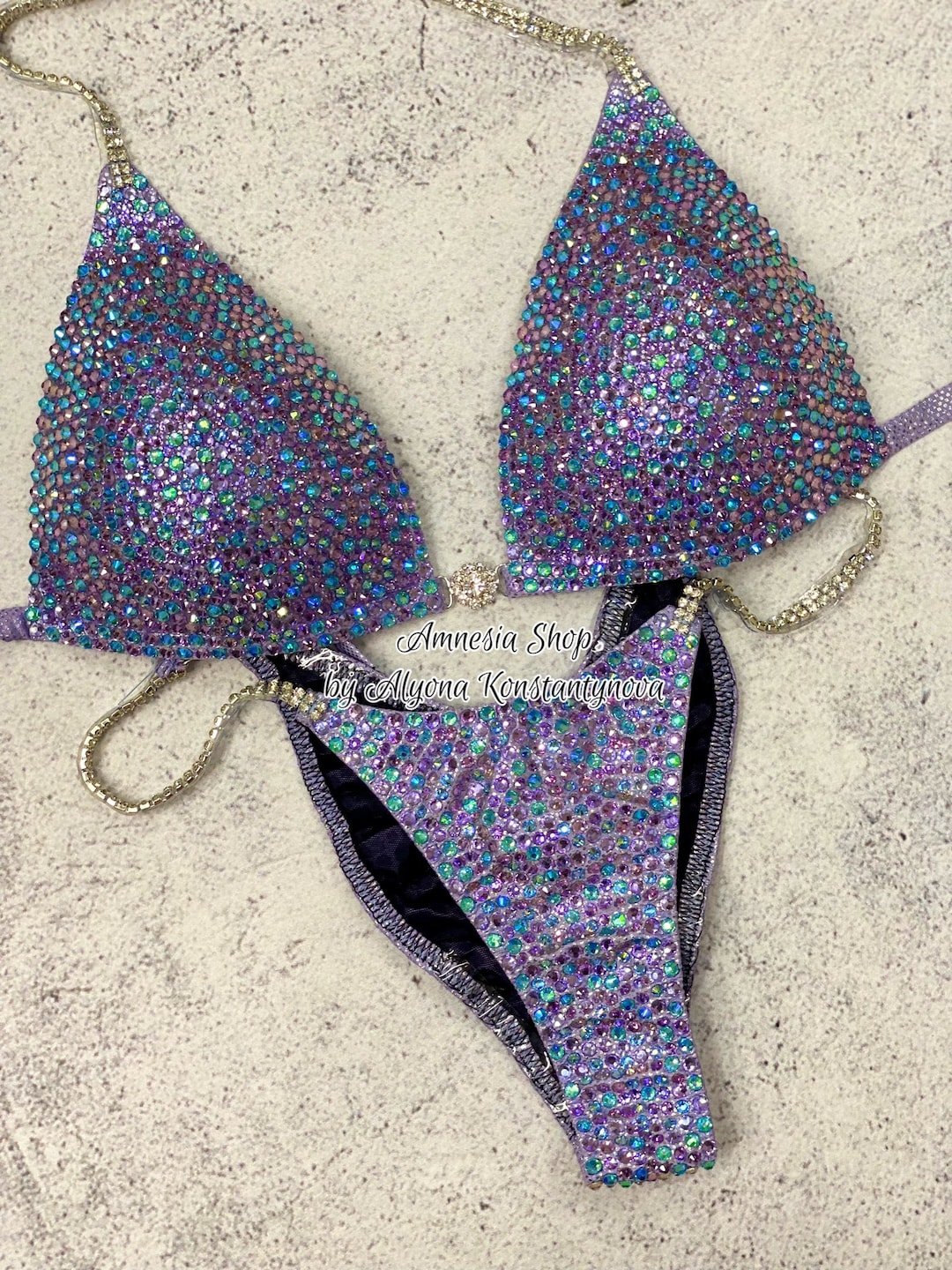 Lavender Competition Bikini Suit, Competition Figure Bikini, Posing ...
