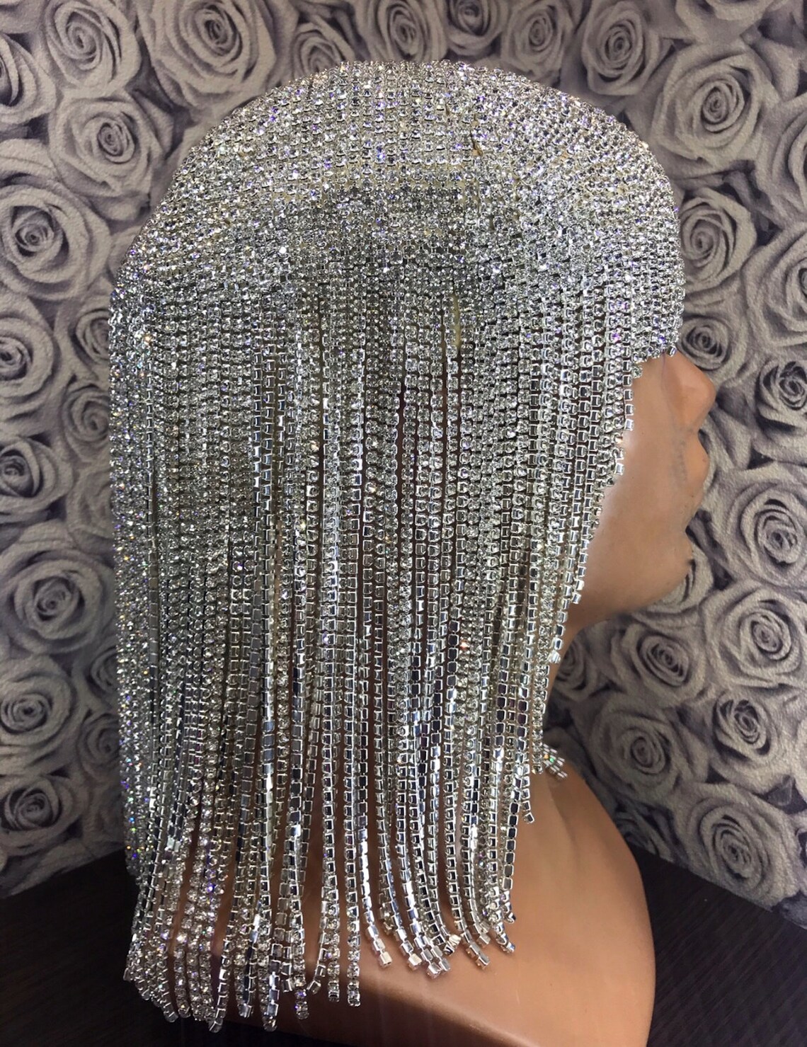 Wig in Rhinestones Rave Wig Festival Wig Party Wig Rave - Etsy