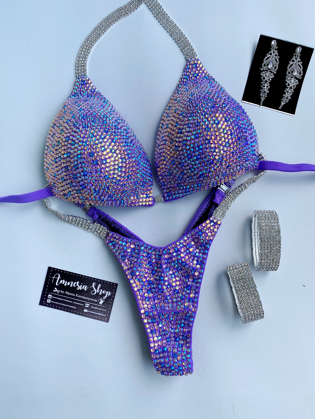 Competition Set - Rhinestone Fitness - NPC - IFBB - WBFF - Figure ...