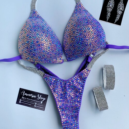 Competition Set Rhinestone Fitness NPC IFBB WBFF - Etsy