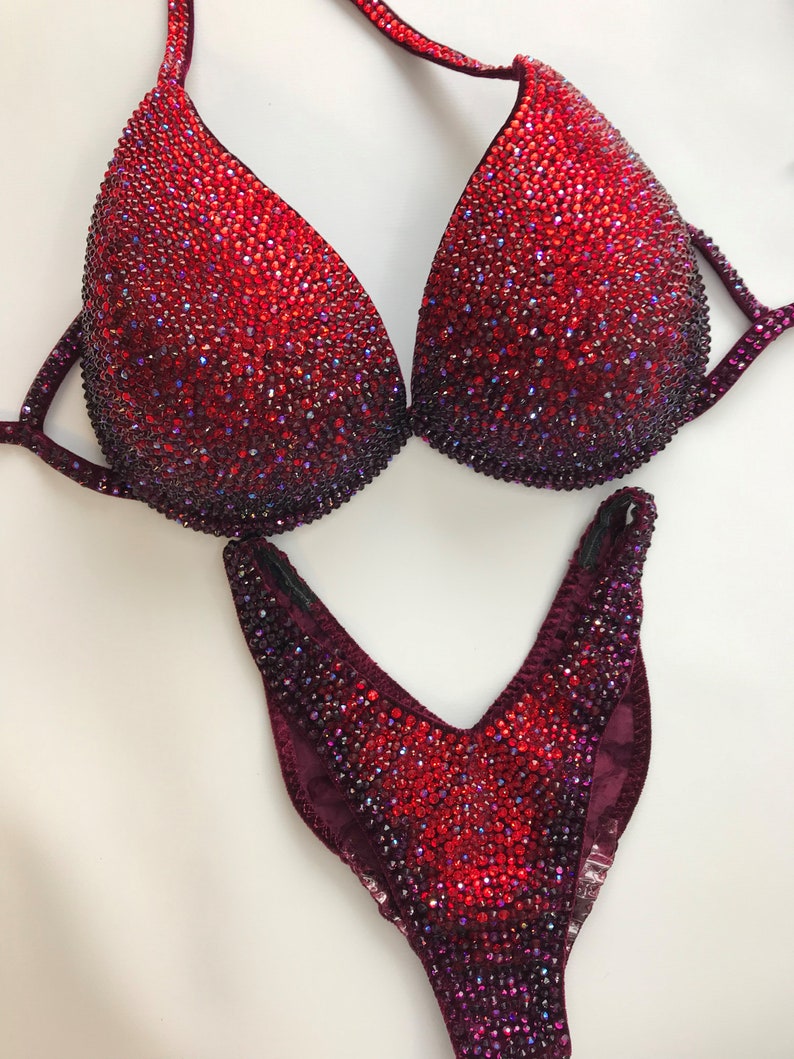 Red Bikini Fitness Bikini IFBB Competition Bikini | Etsy