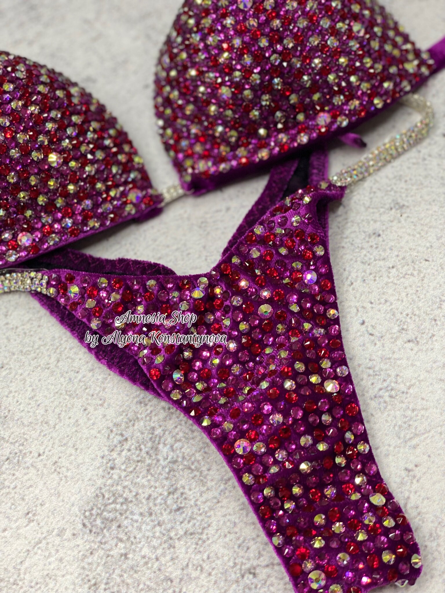 Fuchsia Competition Bikini Suit Competition Set Figure - Etsy