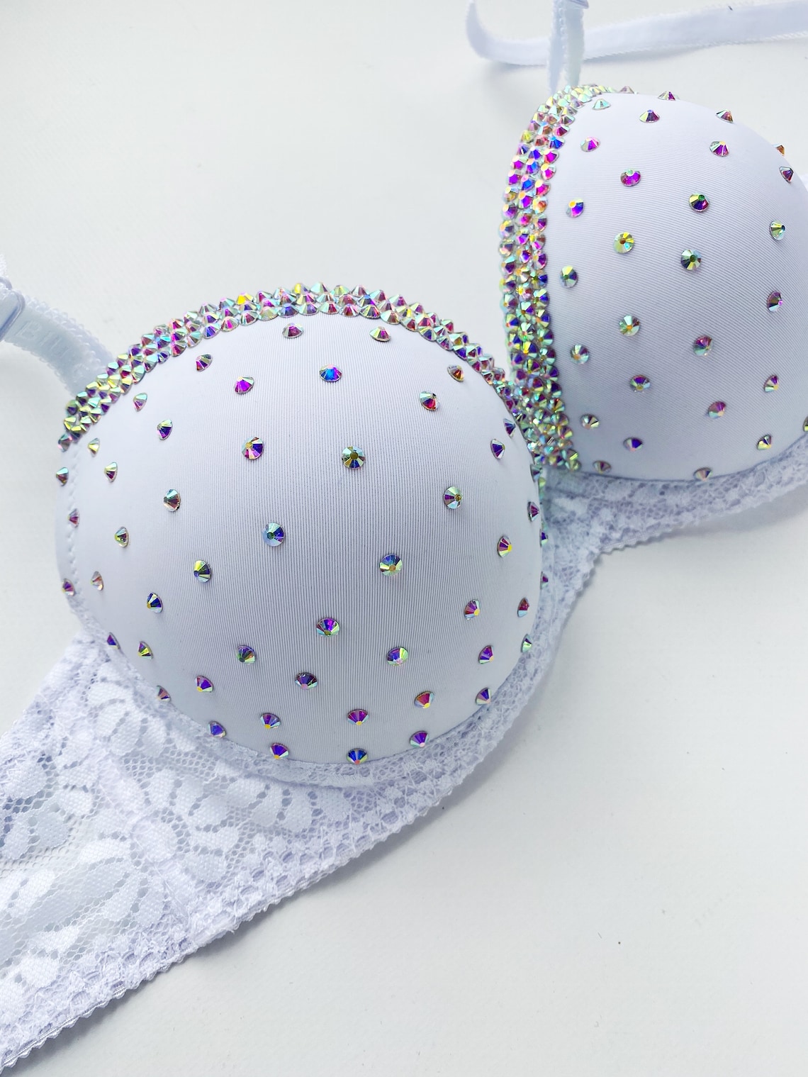 Sexy Bra Bra Rhinestones White Bra Rave Bra Party Bra - Etsy