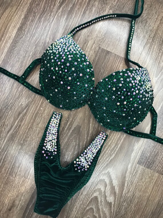 Competition Bikini Set Rhinestone Fitness NPC IFBB | Etsy