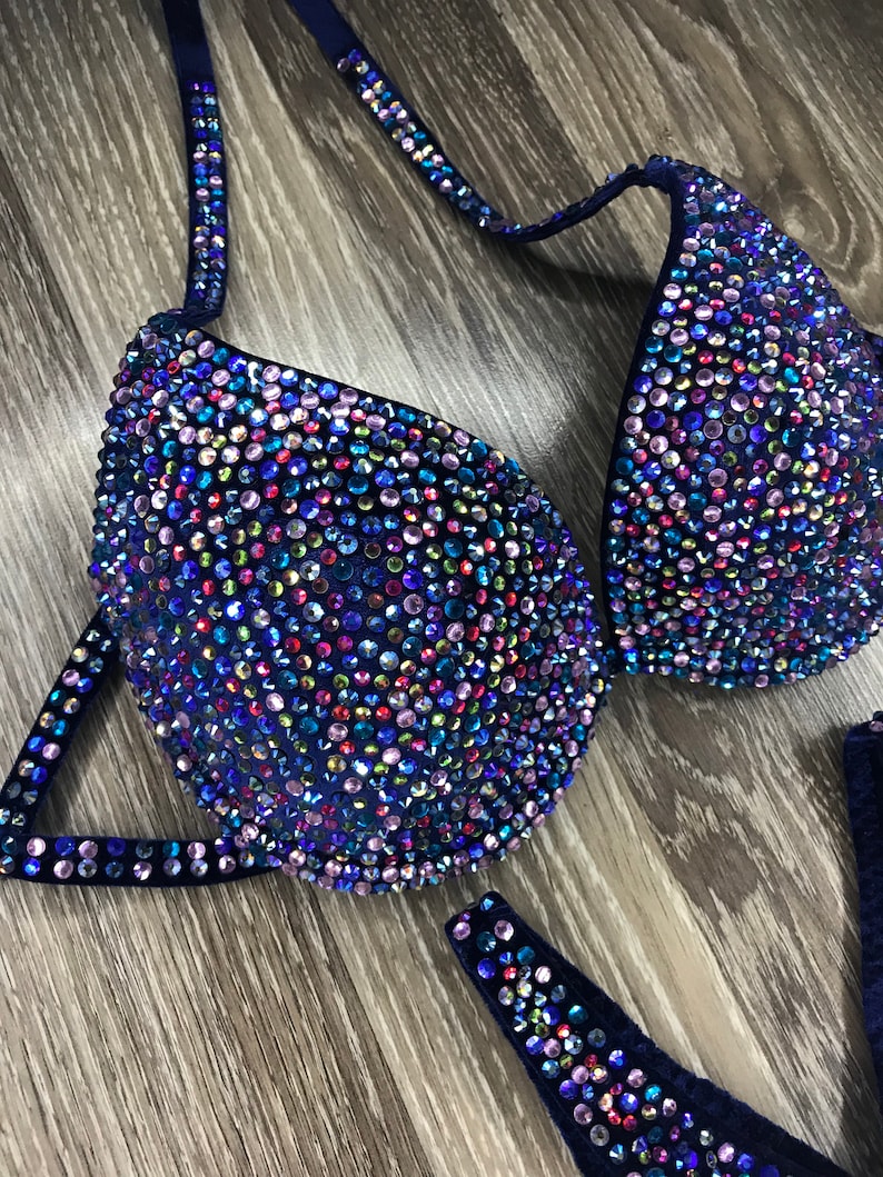 Competition Bikini Set Rhinestone Fitness NPC IFBB - Etsy