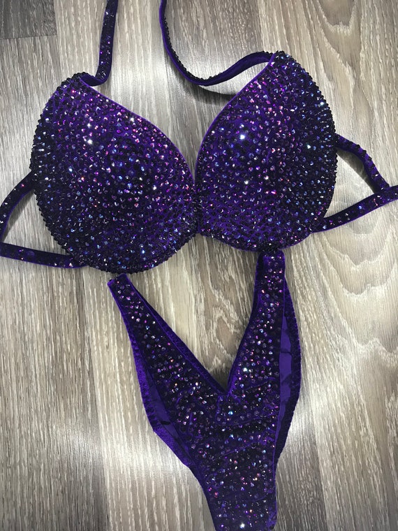 Competition Bikini Set Rhinestone Fitness NPC IFBB | Etsy