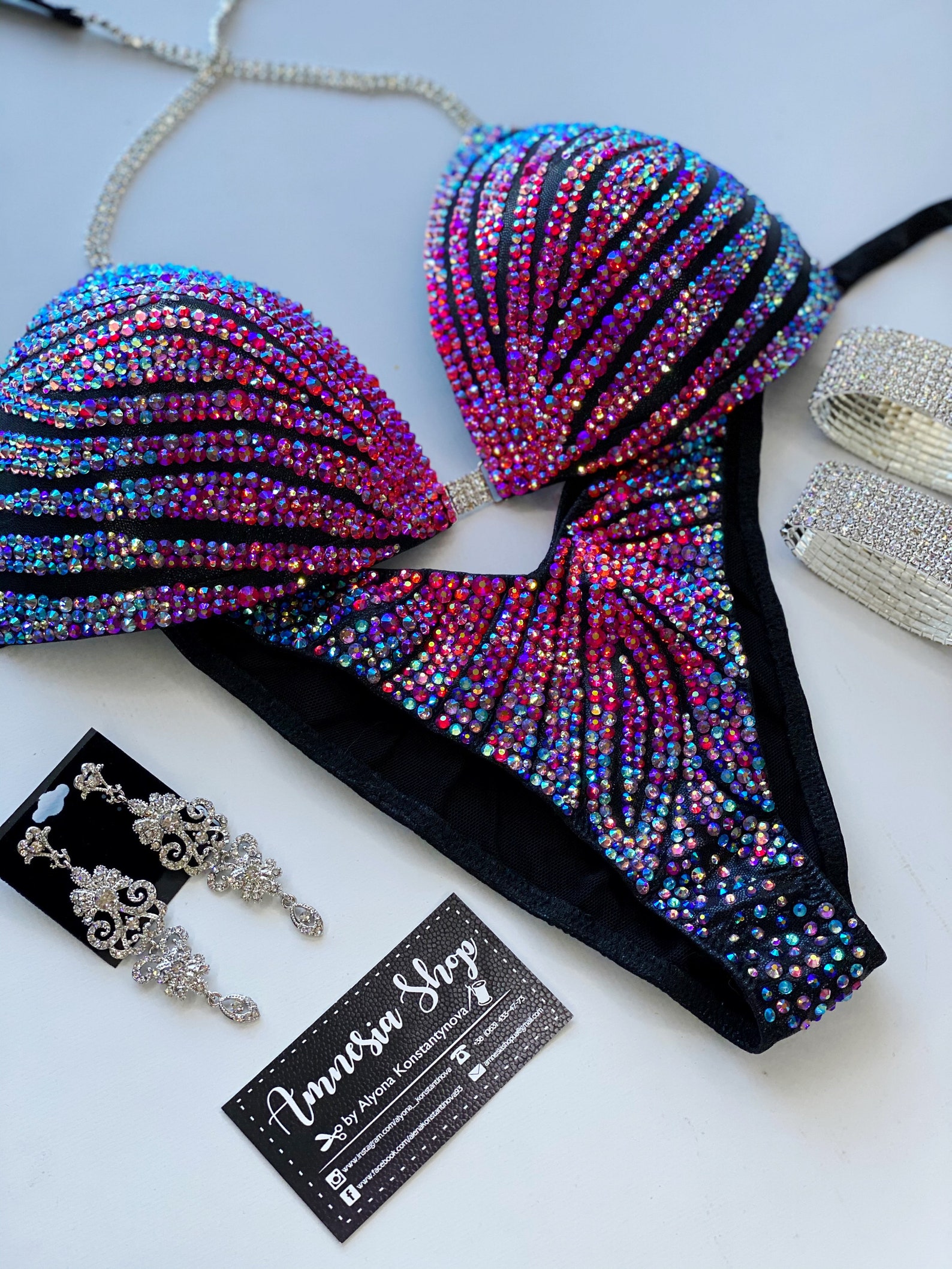 Competition Set - Rhinestone Fitness - NPC - IFBB - WBFF - Figure ...