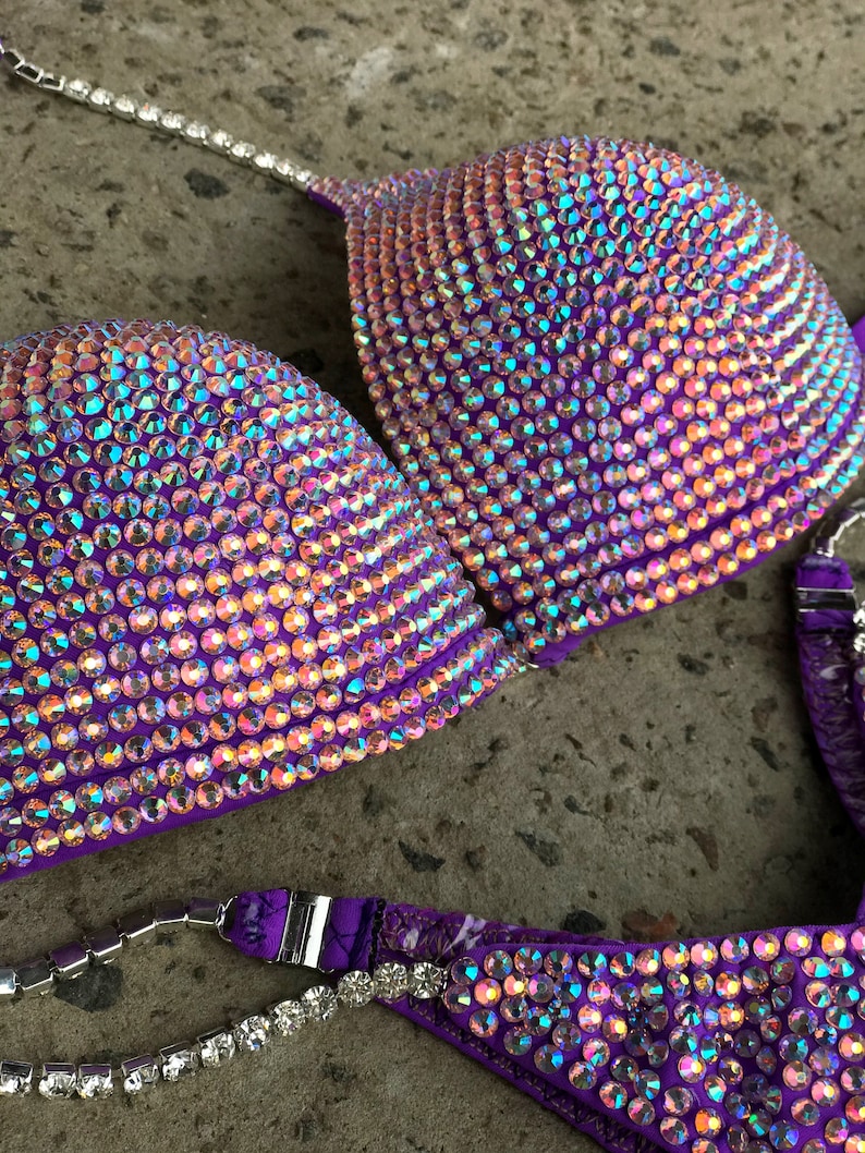 Competition Bikini Set Rhinestone Fitness NPC IFBB - Etsy