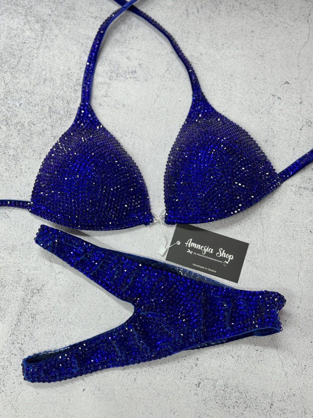 King Blue Competition Bikini Set - Rhinestone Fitness - NPC - IFBB ...