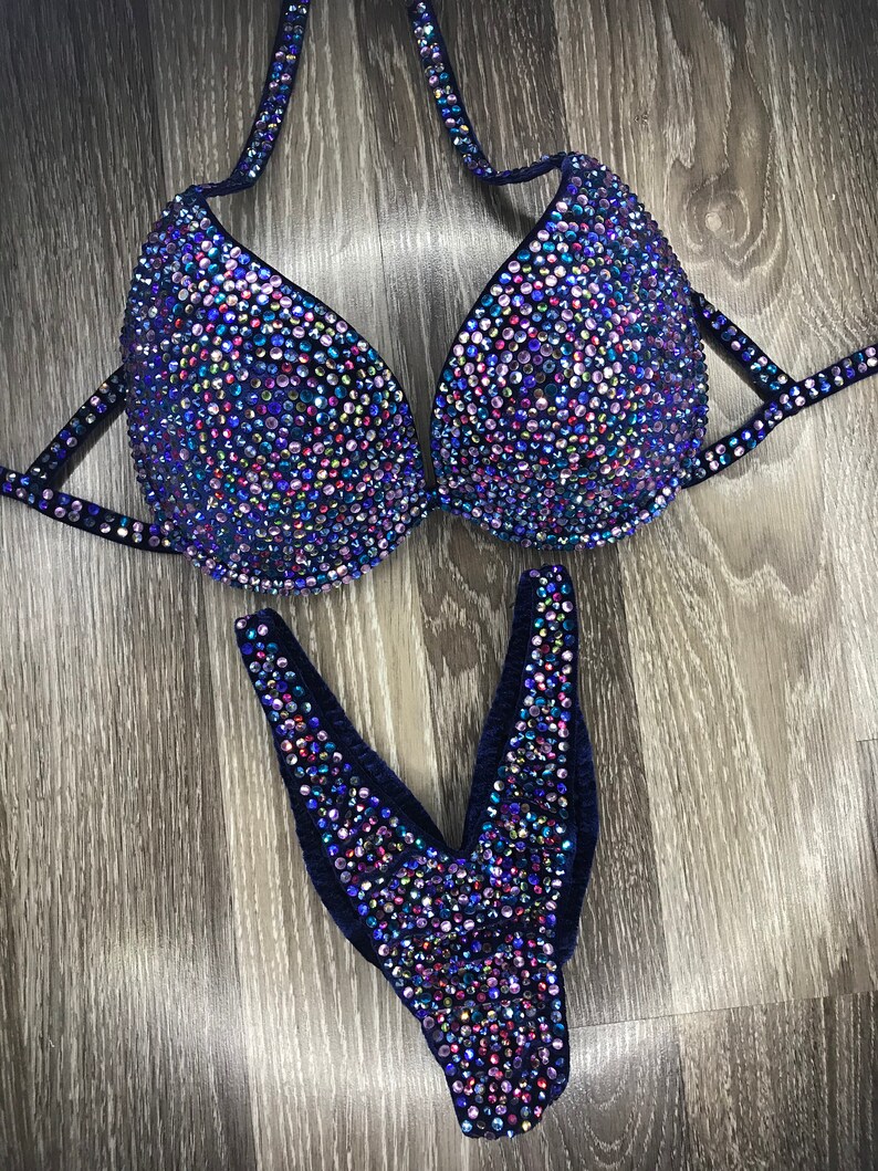 Competition Bikini Set Rhinestone Fitness NPC IFBB - Etsy