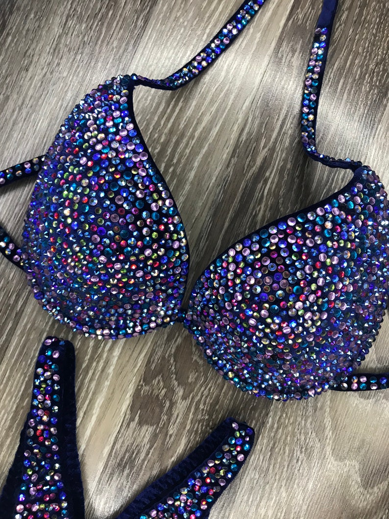 Competition Bikini Set Rhinestone Fitness NPC IFBB - Etsy