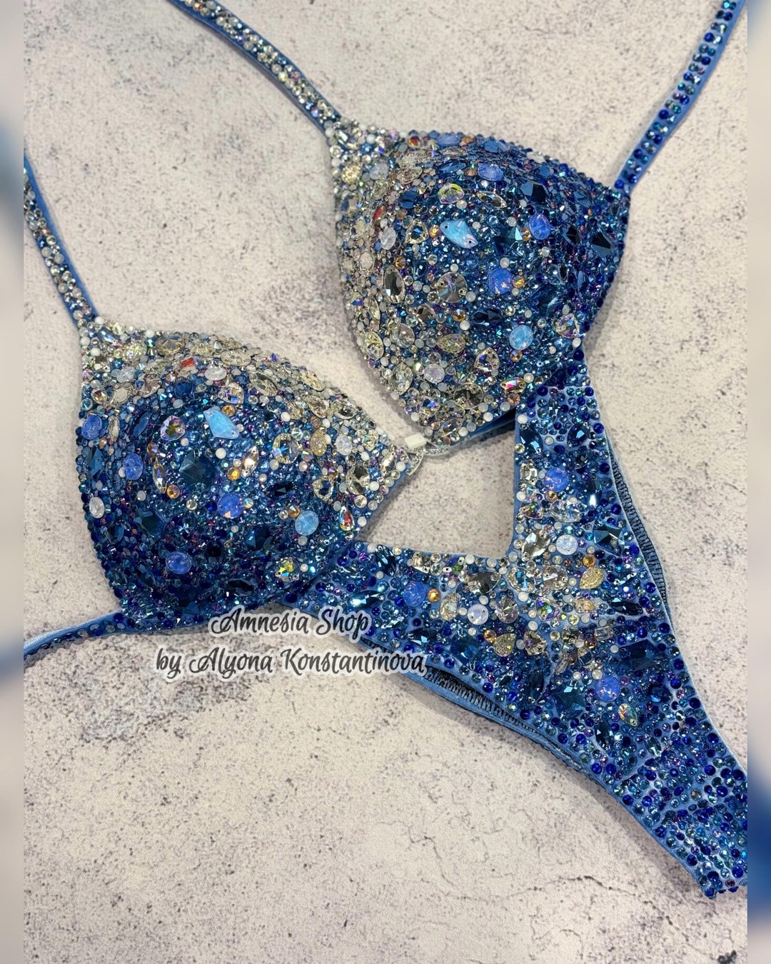 Blue Competition Bikini, Competition Set, Figure Bikini, Posing ...