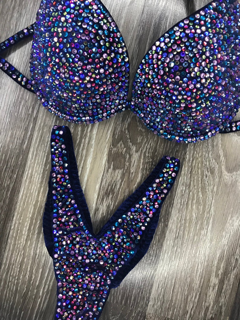 Competition Bikini Set Rhinestone Fitness NPC IFBB - Etsy