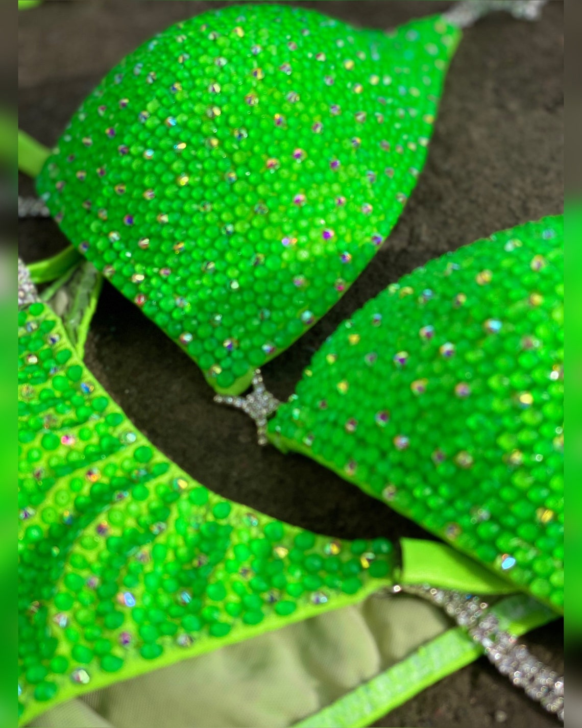 Neon Light Green Competition Bikini Competition Set Figure - Etsy