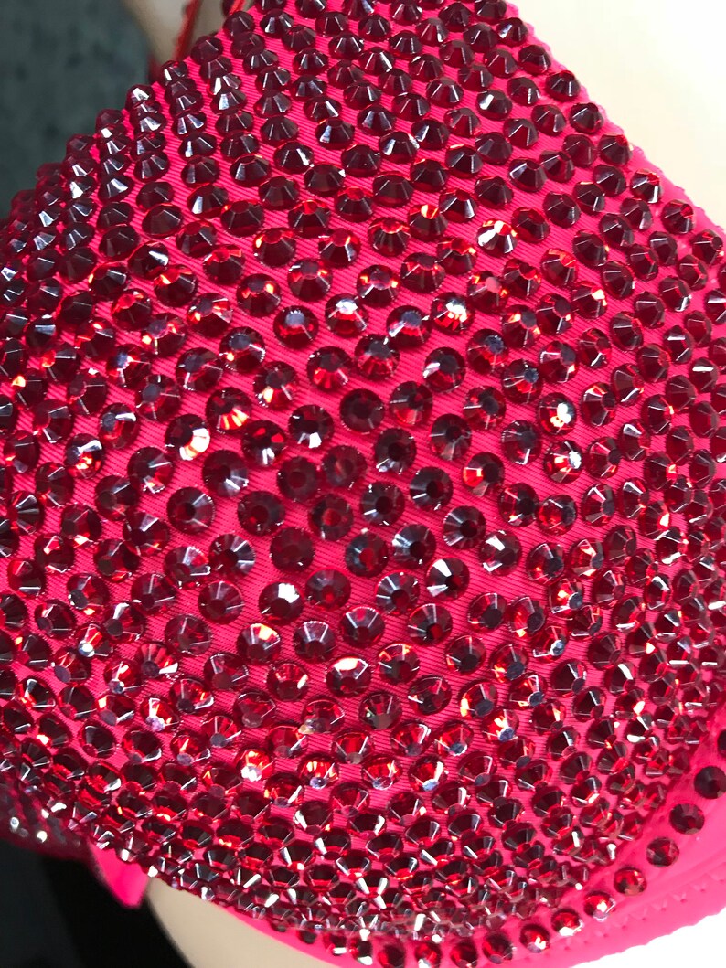 Sexy Bra Bra Rhinestones Red Bra Rave Bra Disco Bra EDC | Etsy