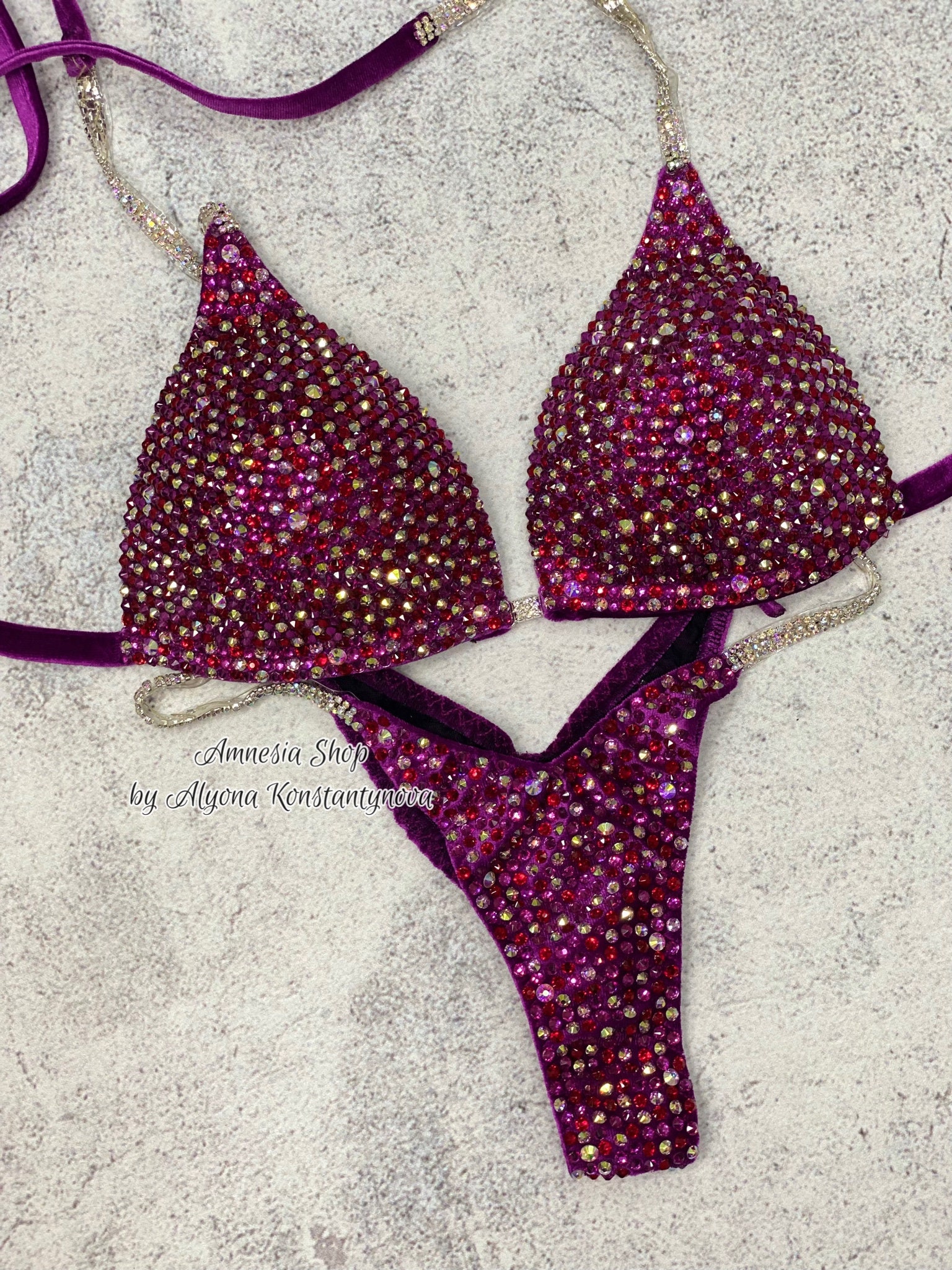 Fuchsia Competition Bikini Suit Competition Set Figure - Etsy