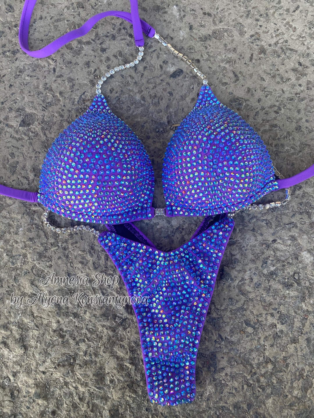 Competition Set - Rhinestone Fitness - NPC - IFBB - WBFF - Figure ...
