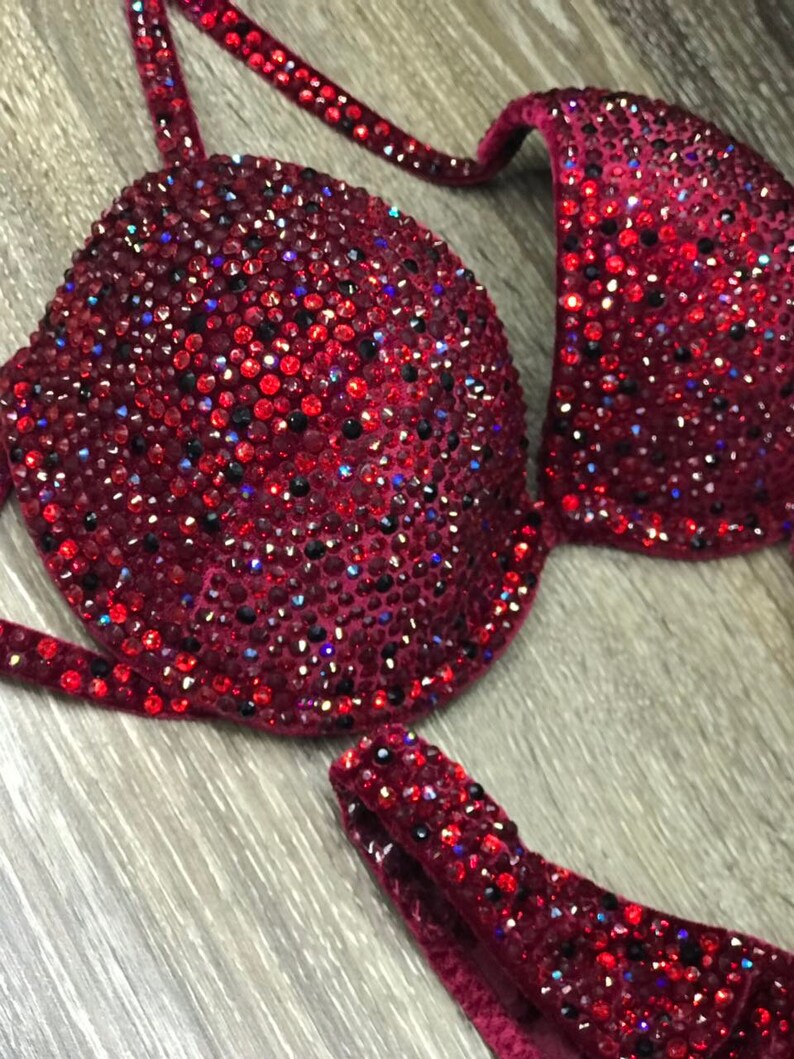 Red Bikini Bikini Gradient Competition Bikini Bikini | Etsy