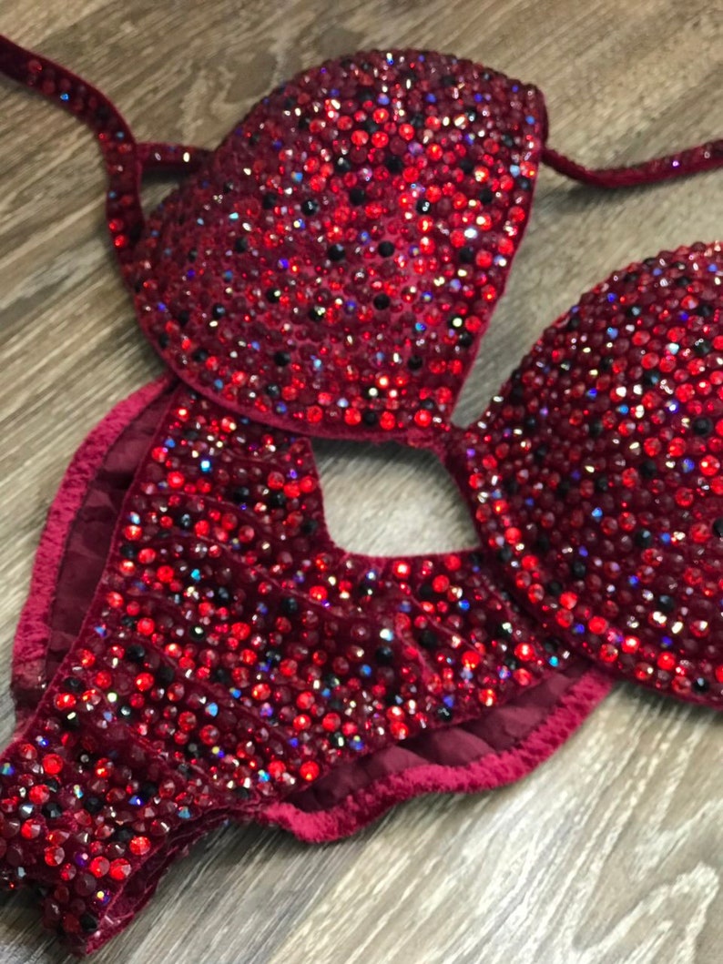 Red Bikini Bikini Gradient Competition Bikini Bikini | Etsy