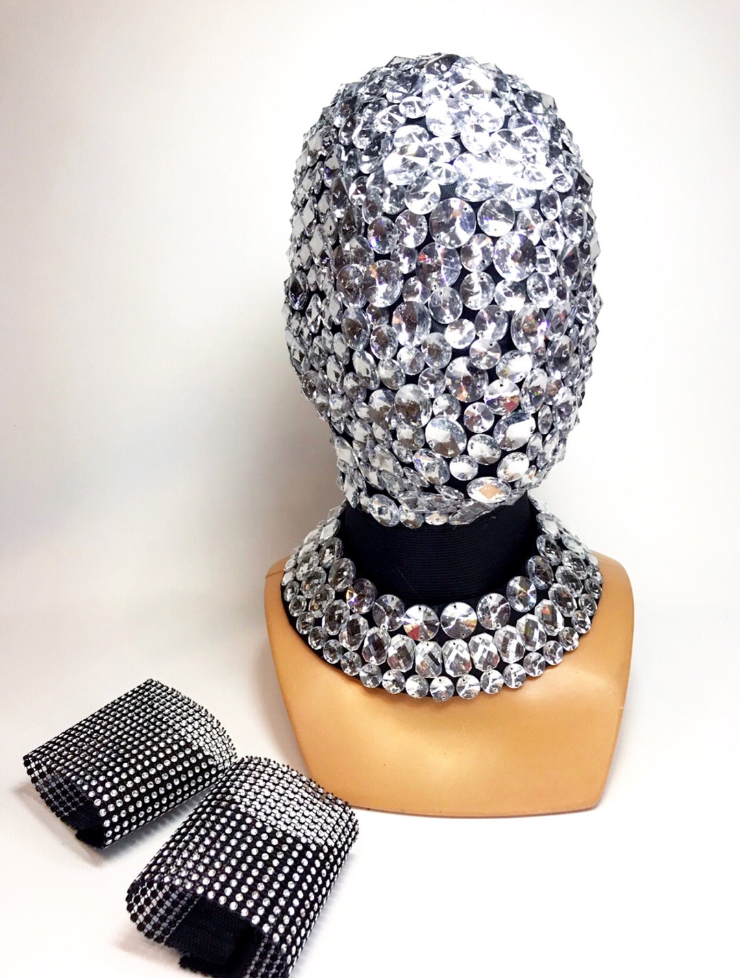 Mask in Rhinestones, Rave Mask, Festival Mask, Party Mask, Rave ...