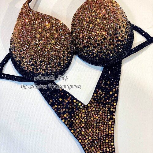 Competition Bikini Set Rhinestone Fitness NPC IFBB - Etsy
