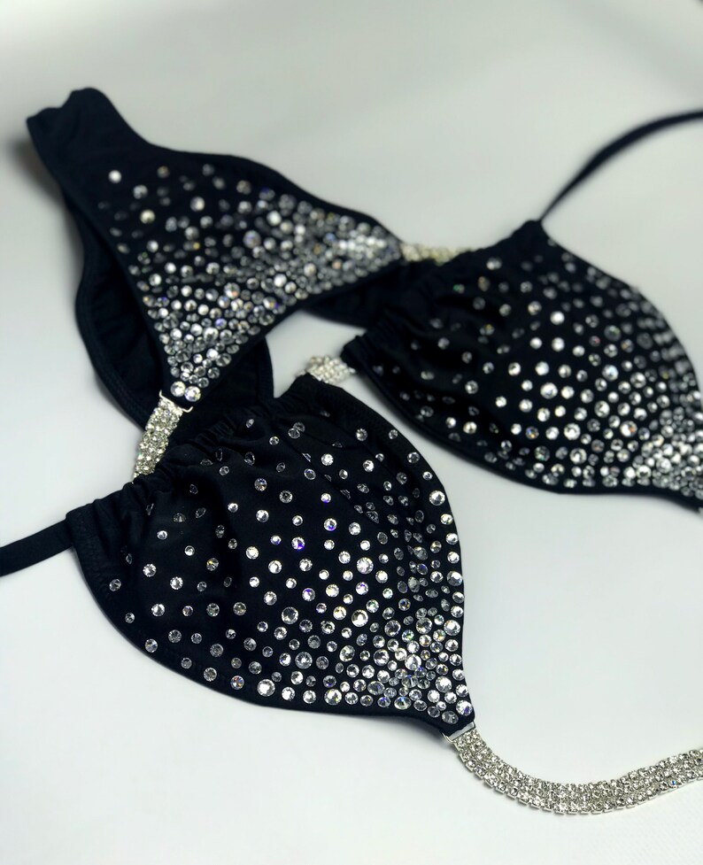 Bodybuilding Bikini Set Rhinestone Fitness NPC IFBB - Etsy