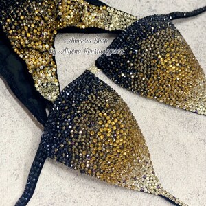 Graphite-gold Fitness Bikini, Competition Set, Figure Bikini, Bikini ...